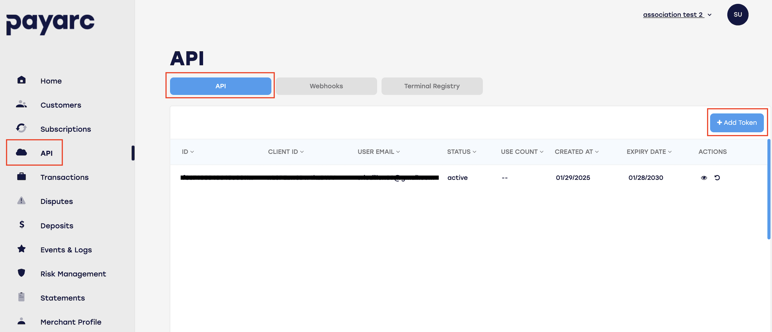 Payarc Gateway: API Tokens – Payarc